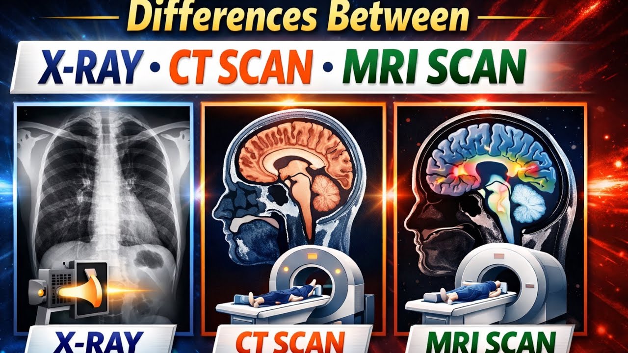 Differences Between X Ray , CT Scan & MRI Scan - YouTube