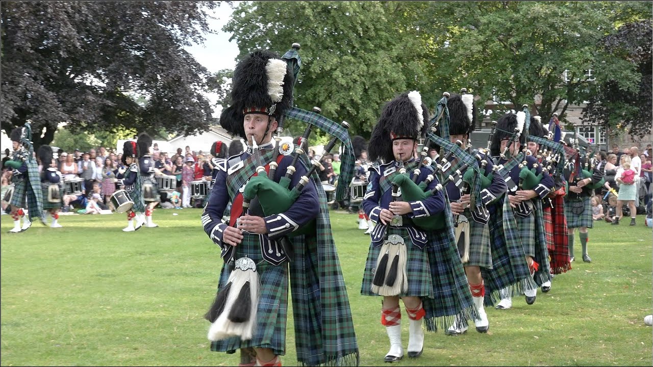 Drum Majors lead Ballater Pipe Band marching display after 2023 ...