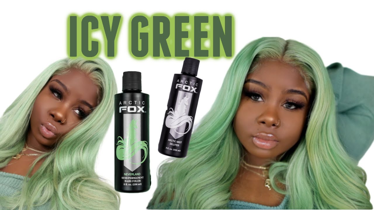 ICY GREEN HAIR color Easy !! | #JuliaHair - YouTube