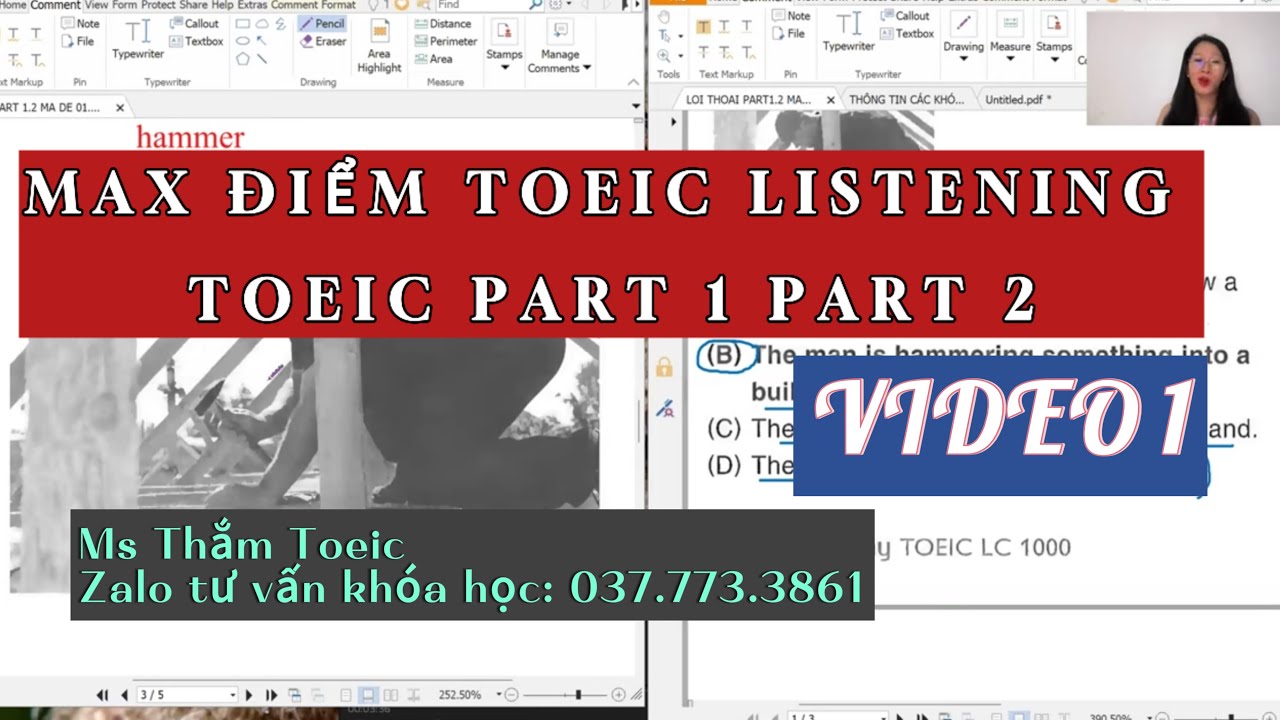 MAX ĐIỂM TOEIC LISTENING PART 1 PART 2 2024 || MS THẮM TOEIC (VIDEO SỐ 1) - YouTube