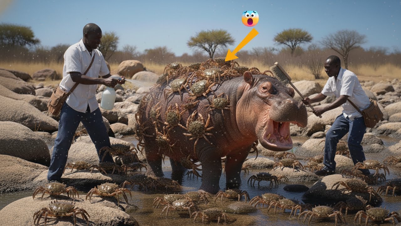 Millions of Giant Crabs Covered This Hippo… What Happened Next Will ...