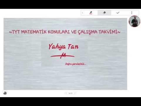 #2020tayfa #yks TYT MATEMATİK KONULARI VE ÇALIŞMA TAKVİMİ