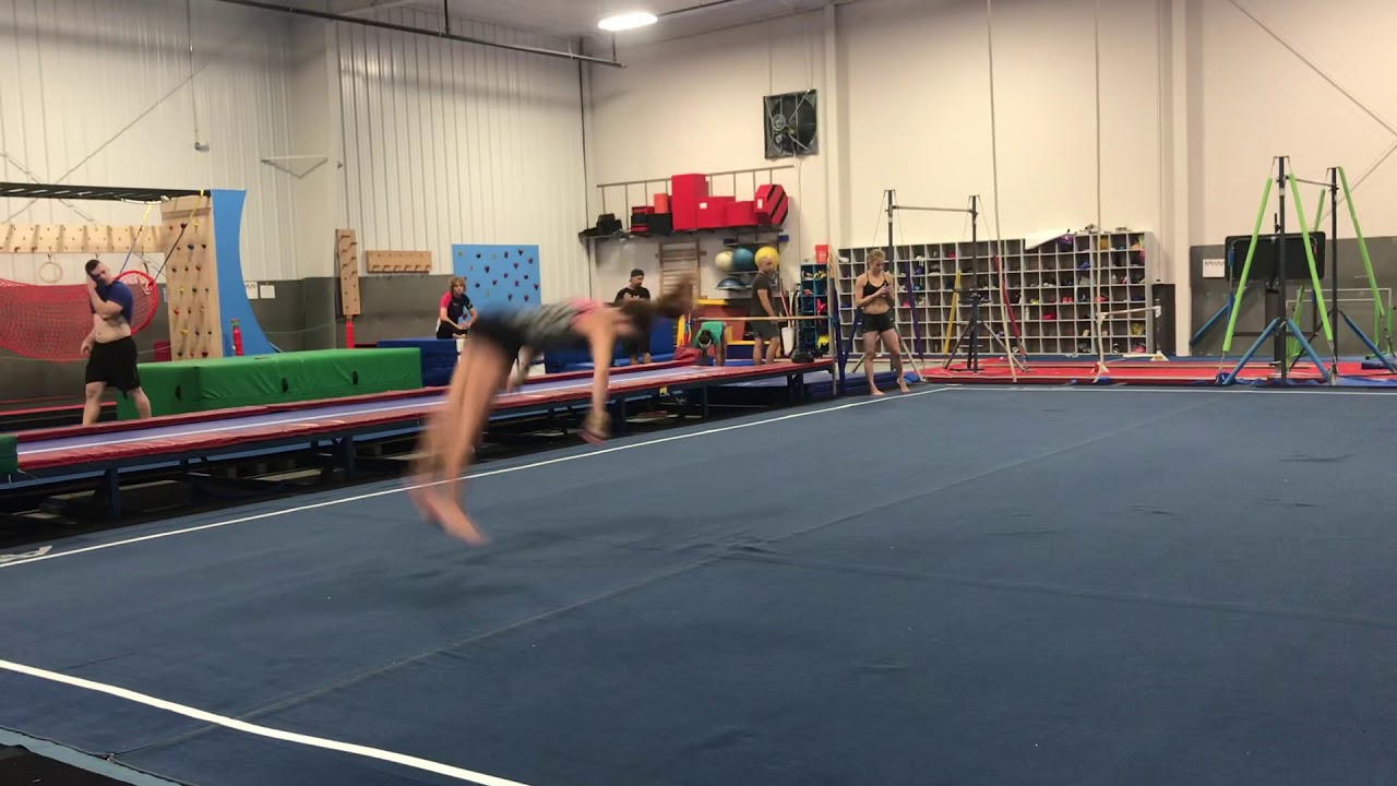 round off back handspring full (spring floor) - YouTube