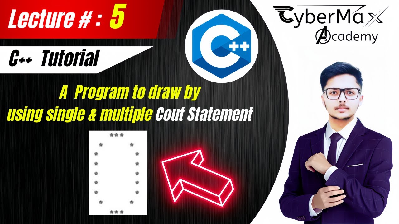 Lec # 5 - [ Draw a Oval by Single / Multiple Cout Statements ...