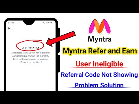 Myntra referral code not showing | Myntra refer and earn user ...
