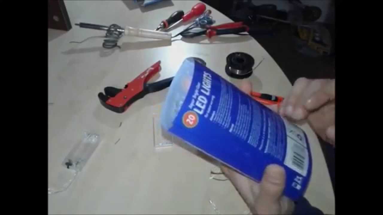 hack 20 led string light(poundshop review) - YouTube