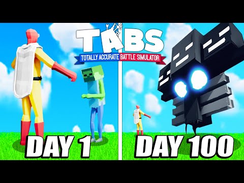 I Survived 100 DAYS as SAITAMA vs MINECRAFT in HARDCORE TABS - YouTube