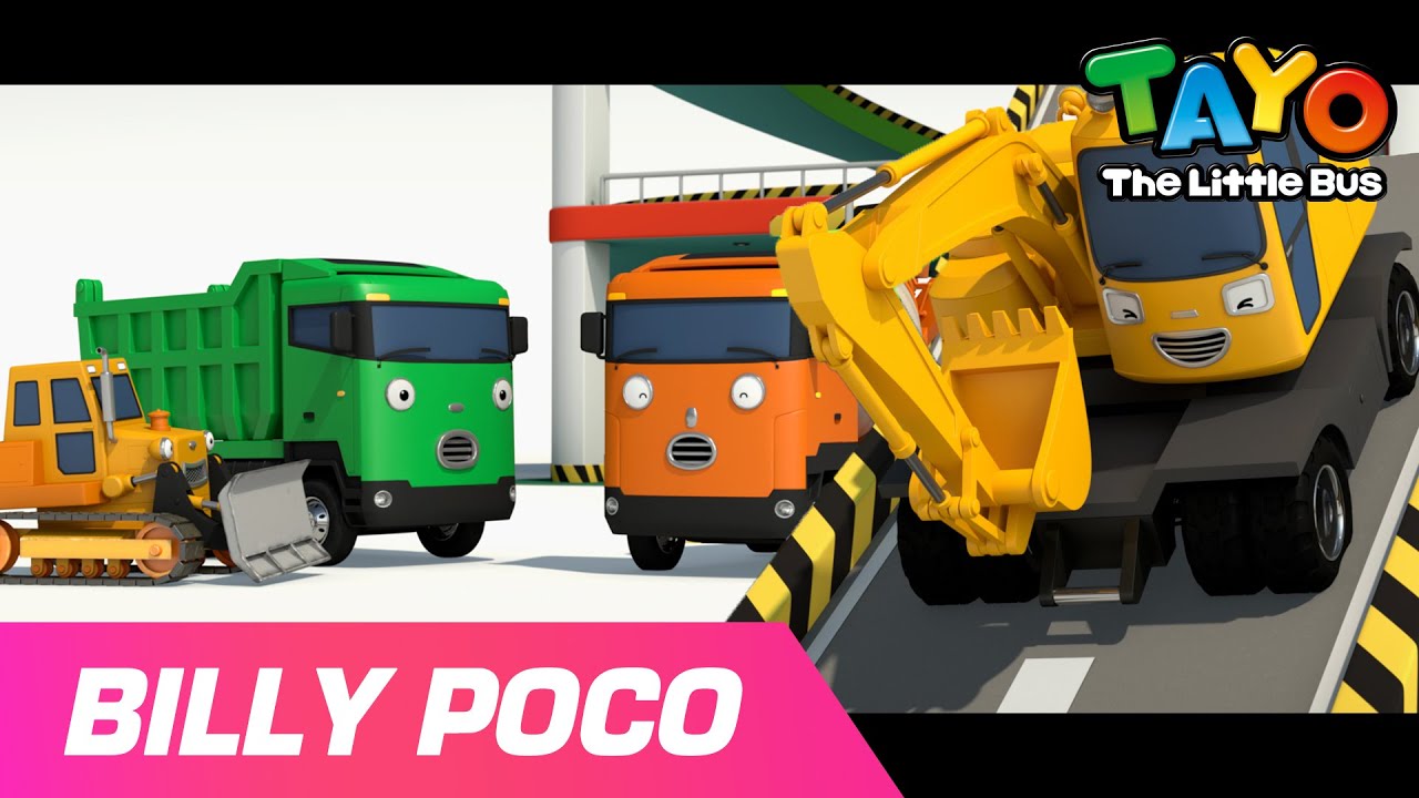 BILLY POCO l Yay! Kendaraan berat di slide! l Lagu Anak-anak l Tayo ...