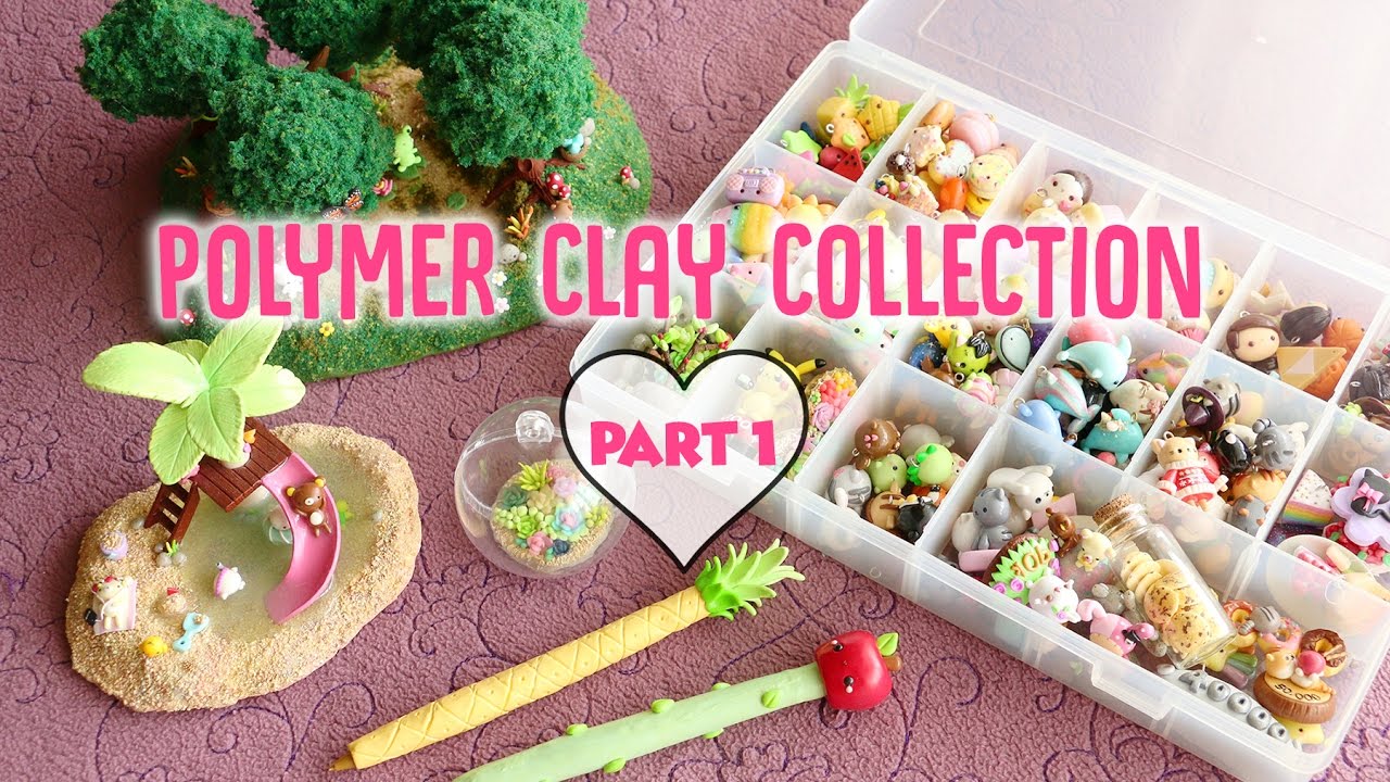 Updated Polymer Clay Charm Collection Part 1 *NEW 2017* - YouTube