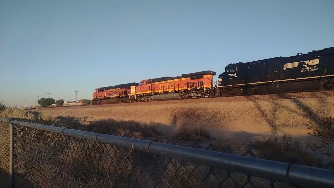 EB BNSF Domestic Intermodal/Port Stack Train Feat NS At Lenwood Ca! #bigbossrailfanner - YouTube