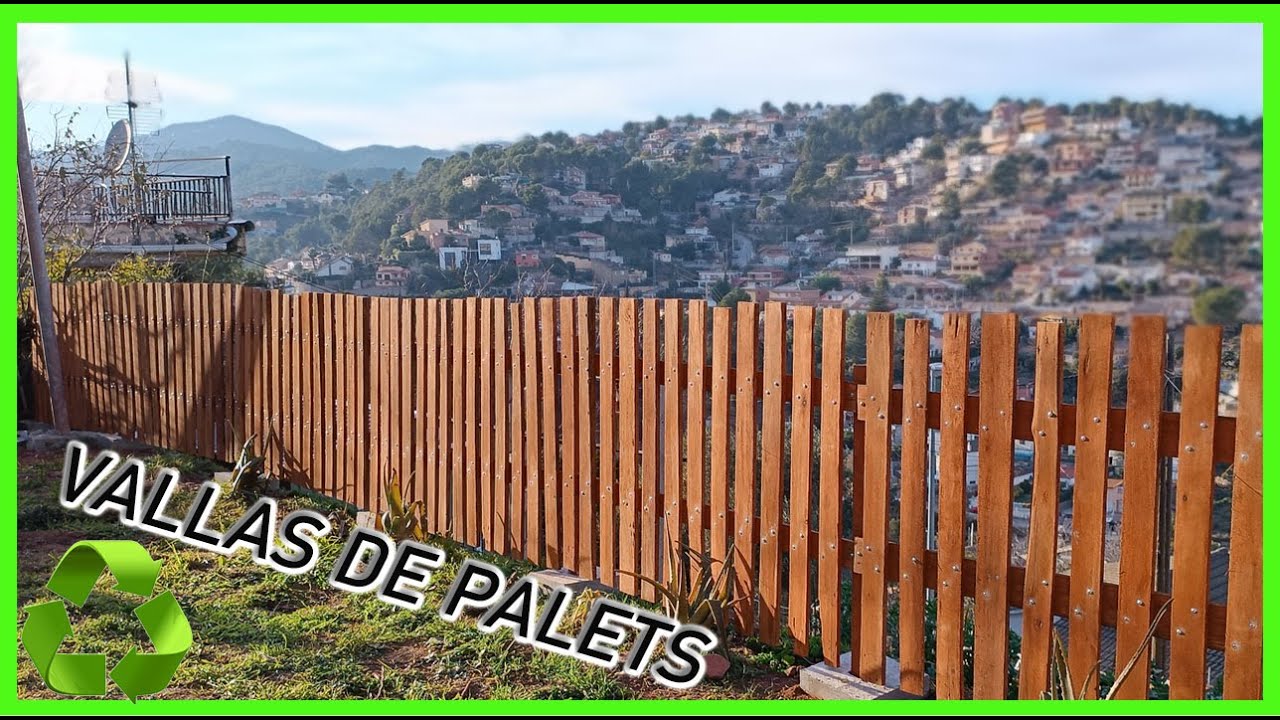 💥 Como CREAR VALLAS con PALETS para Tu Jardín (FÁCIL y RÁPIDO) - YouTube