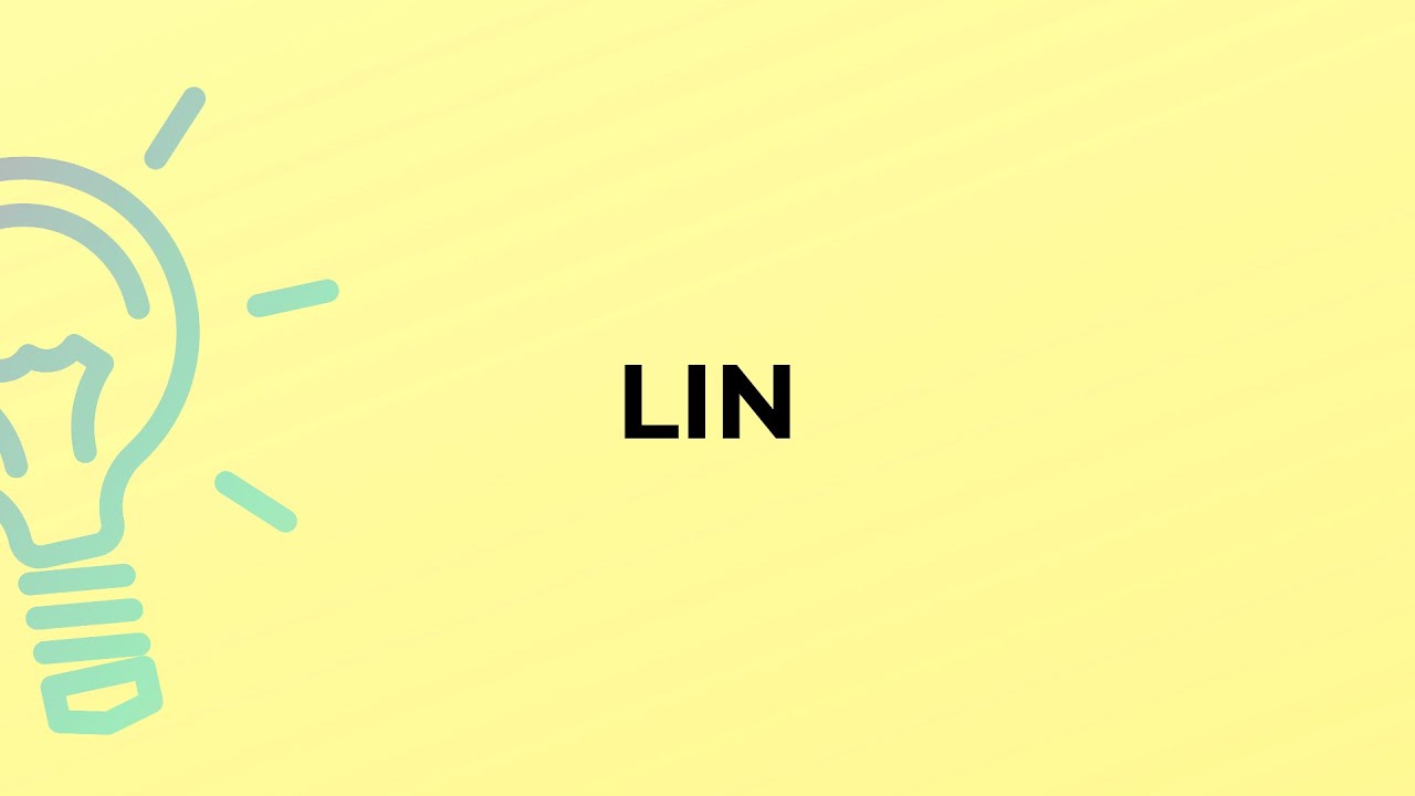 What is the meaning of the word LIN? - YouTube