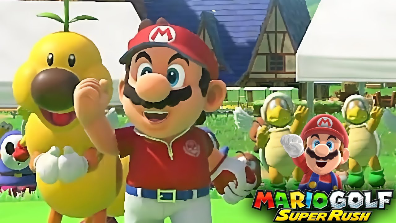 Mario Golf Super Rush Mario vs Boo vs Wiggler vs King Bob omb in Bonny ...