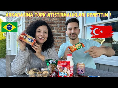 BRAZIL’YALI ARKADASIMA TURK ATISTIRMALIKLARI DENETTIM ! | WE TRIED TURKISH SNACKS WITH MY FRIEND !