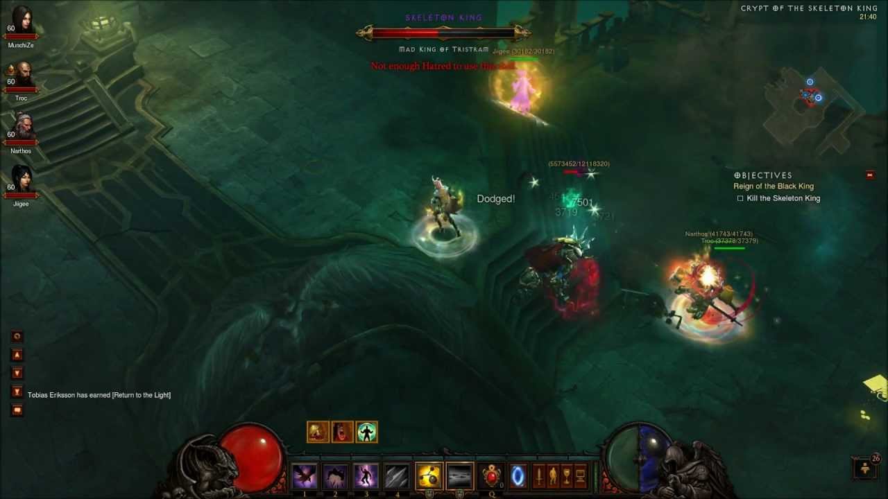 Diablo 3 Skeleton King on Inferno Difficulty - YouTube