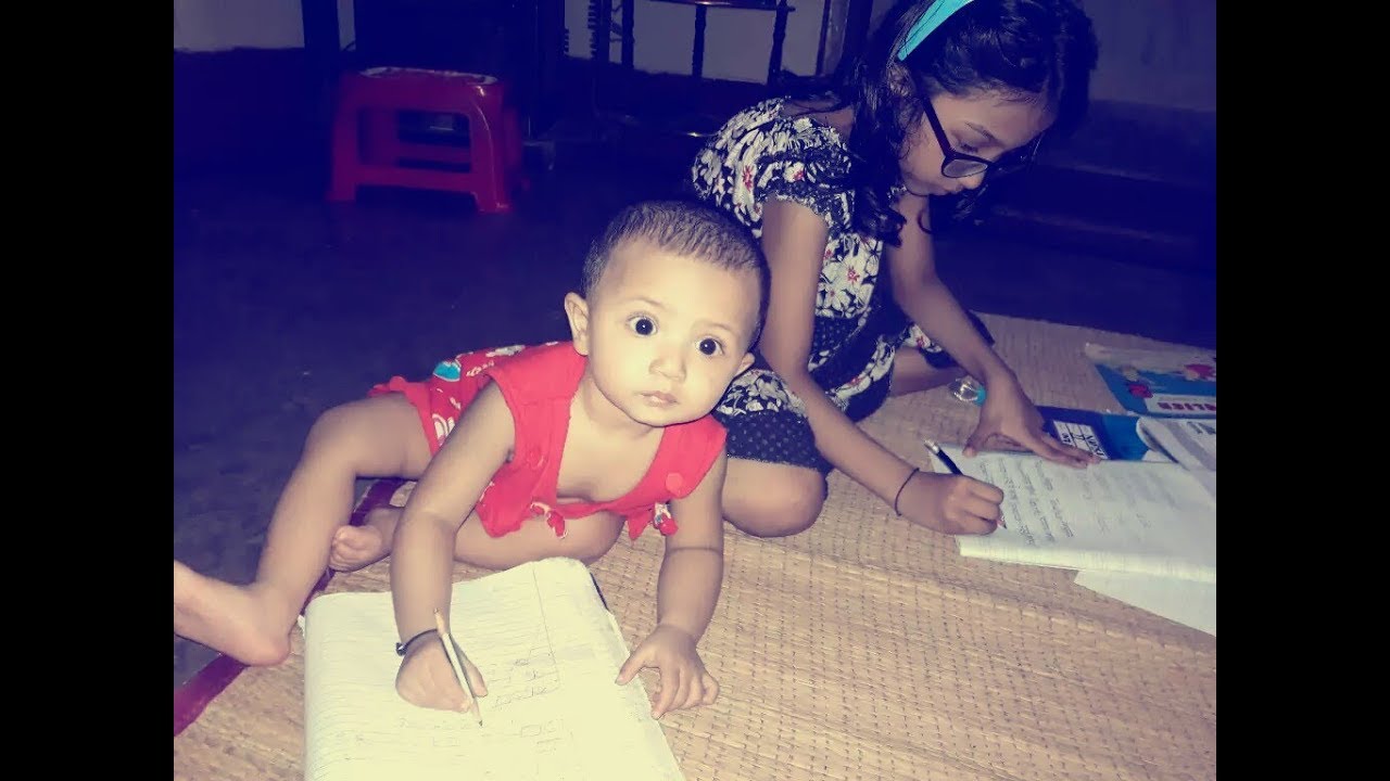 Cute Baby Trying To Write - YouTube