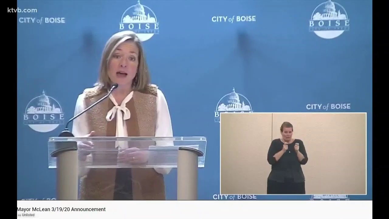 Live at 2:30: Boise Mayor Lauren McLean update on coronavirus ...