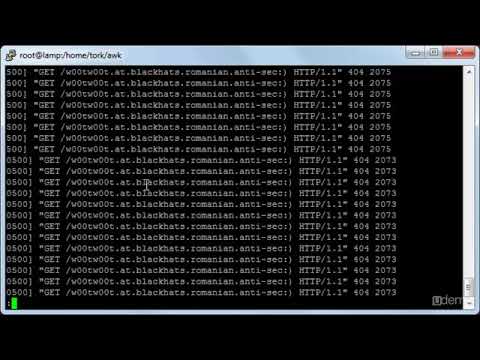 Lession 6: String Processing and finding files - Video 3: String Process - Awk