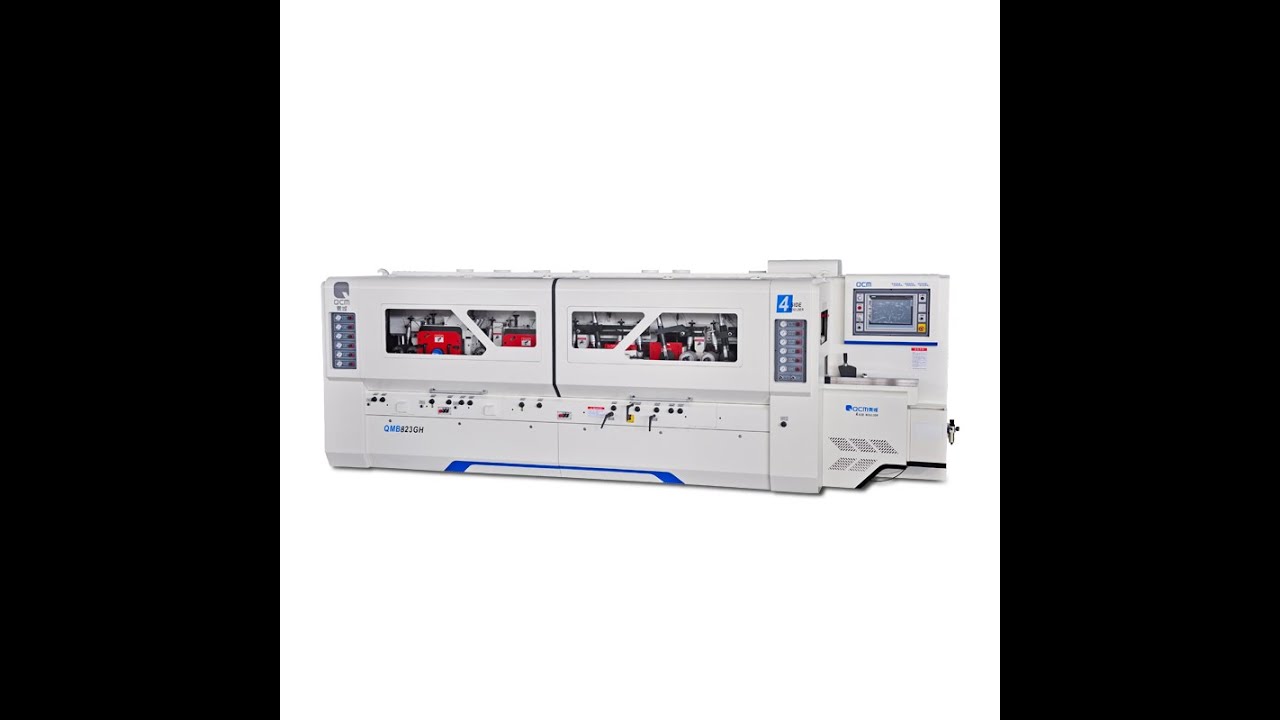 QMB823GH High speed four side moulder with infeed system - YouTube