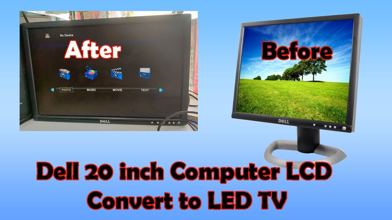 Dell 20 inch Computer LCD Convert to LED TV || Urdu/Hindi || Abbas ...