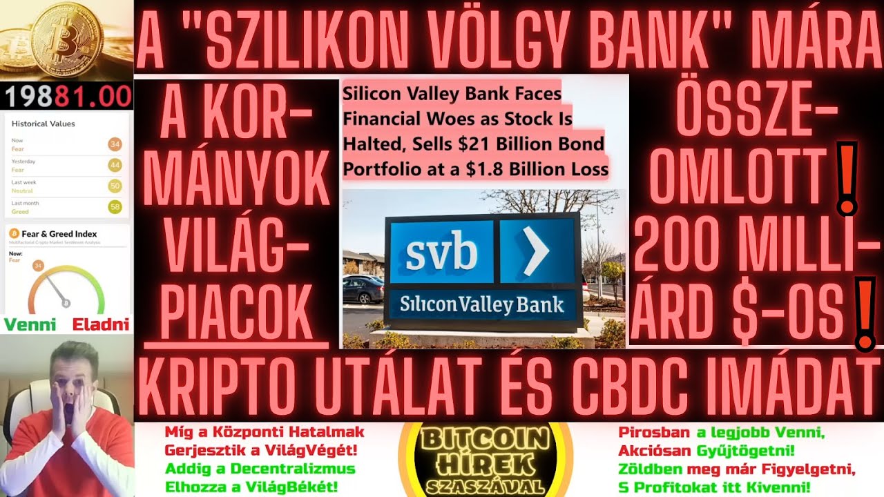 Bitcoin Hírek (1364) - A "Szilikon Völgy Bank" Mára ÖsszeOmlott (200 ...