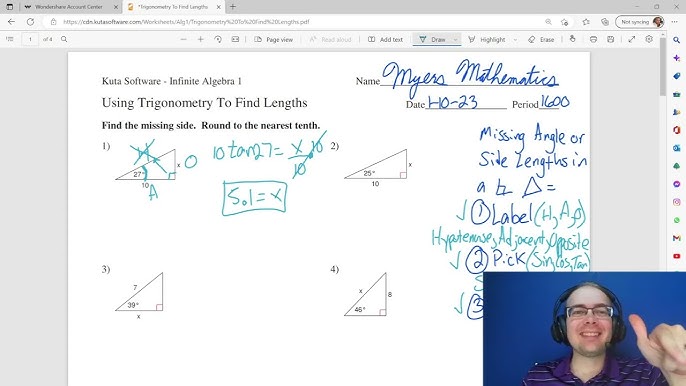 Trigonometry Worksheets Kuta