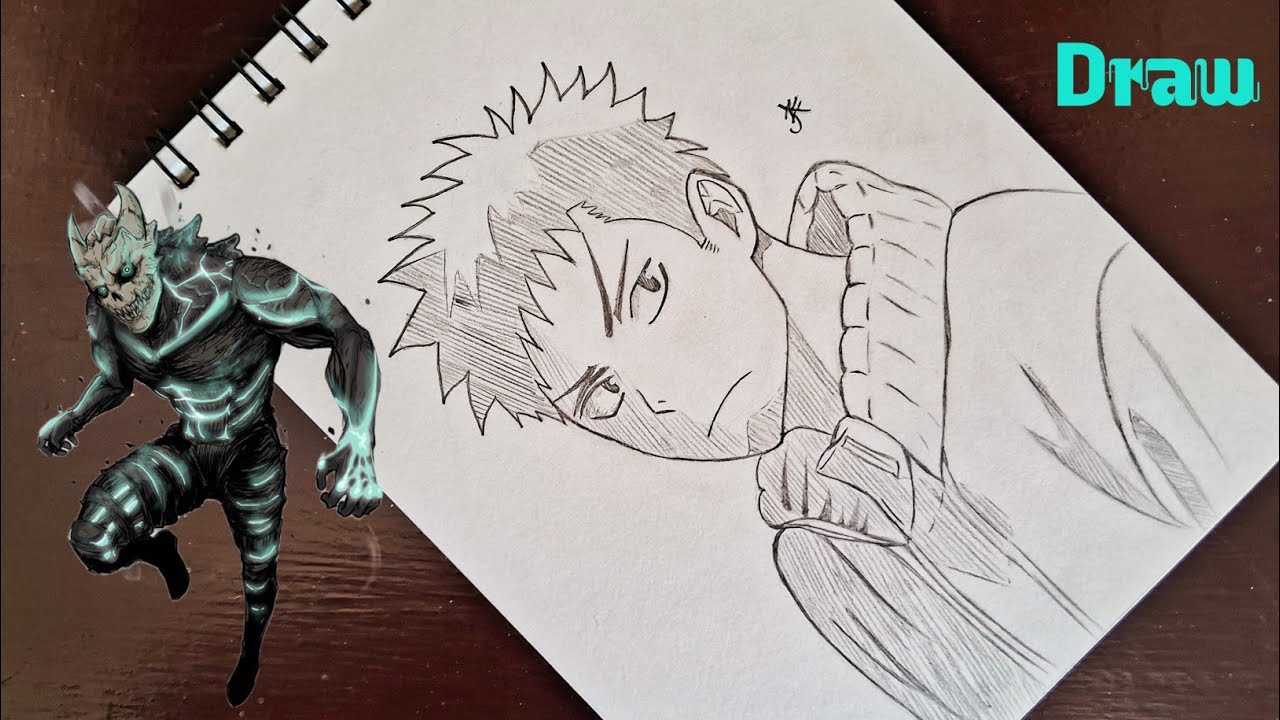 How to draw Kafka Hibino. Kaiju No.8 easy tutorial #kafka #anime # ...