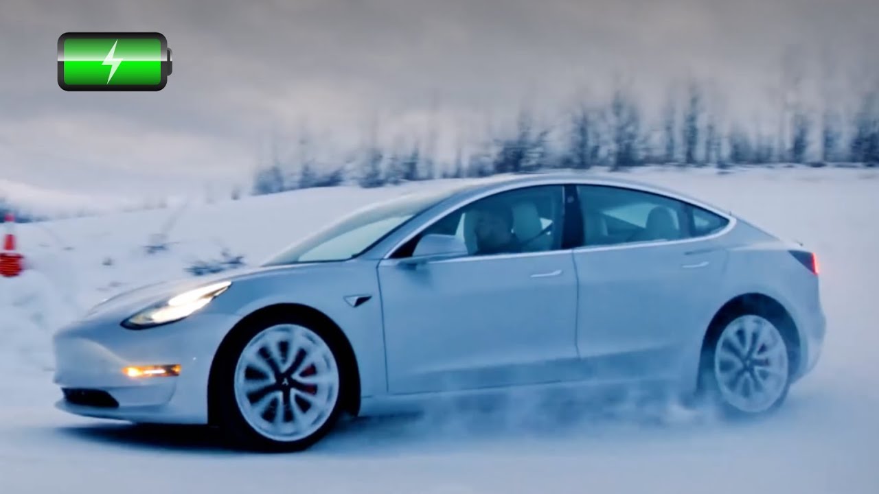 Tesla Model 3 AWD Dual Motor Snow Road - YouTube