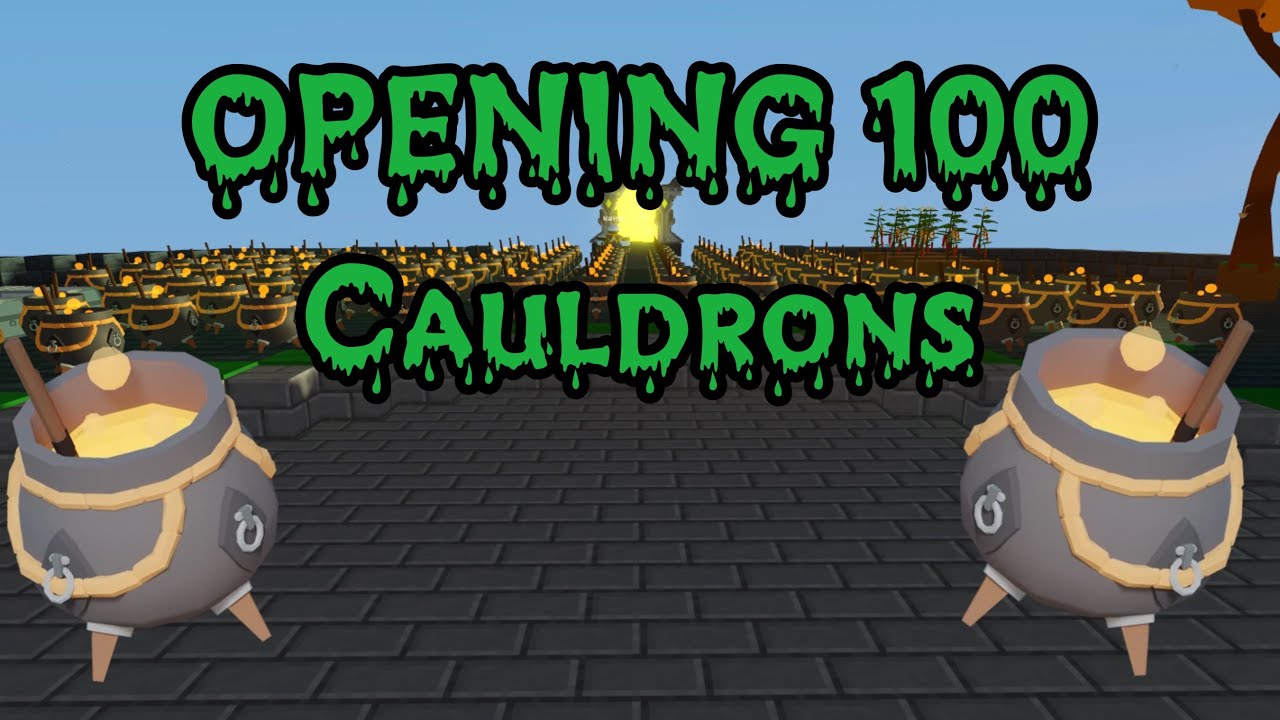 Opening 100 Cauldrons In Roblox Islands - YouTube
