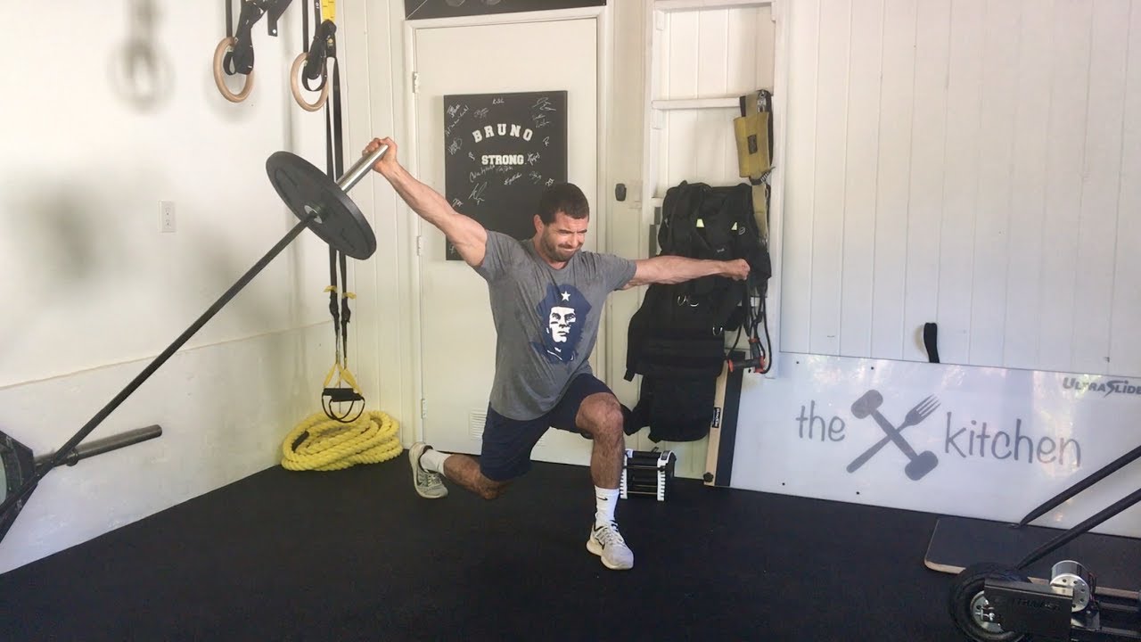Half-Kneeling/Standing Landmine Lateral Raise Combo - YouTube