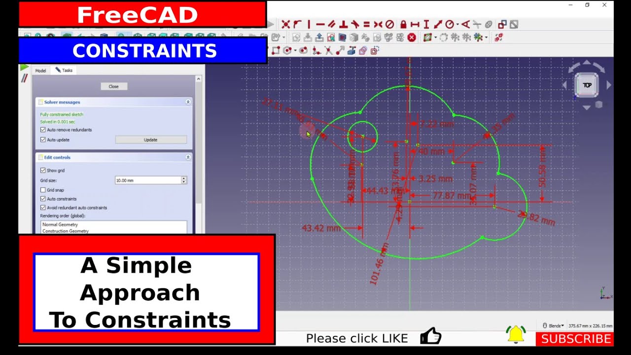 Working With Constraints In Freecad Sketcher Youtube 6454
