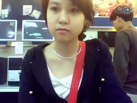 Awek cute tak sedar kena rakam di webcam