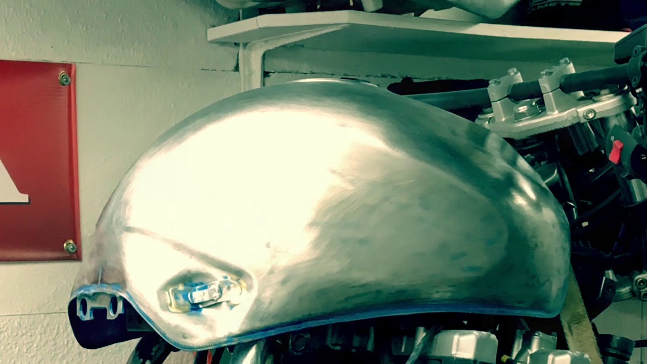 Filling the tank getting it ready to paint - YouTube