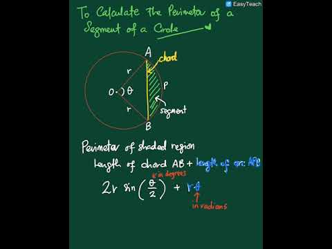 ADDMATHS CIRCULAR MEASURE PERIMETER OF A SEGMENT OF A CIRCLE by teacher ...