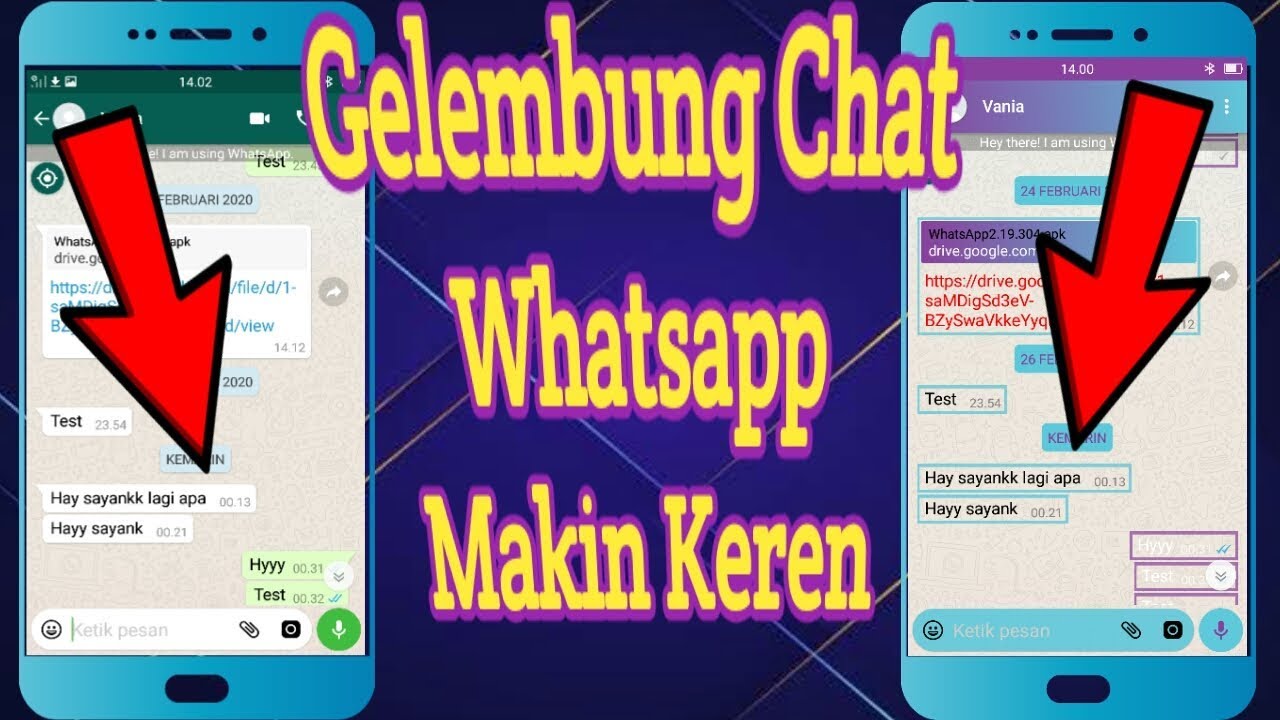 Terbaru...!! Cara merubah gelembung chat whatsapp menjadi keren - YouTube