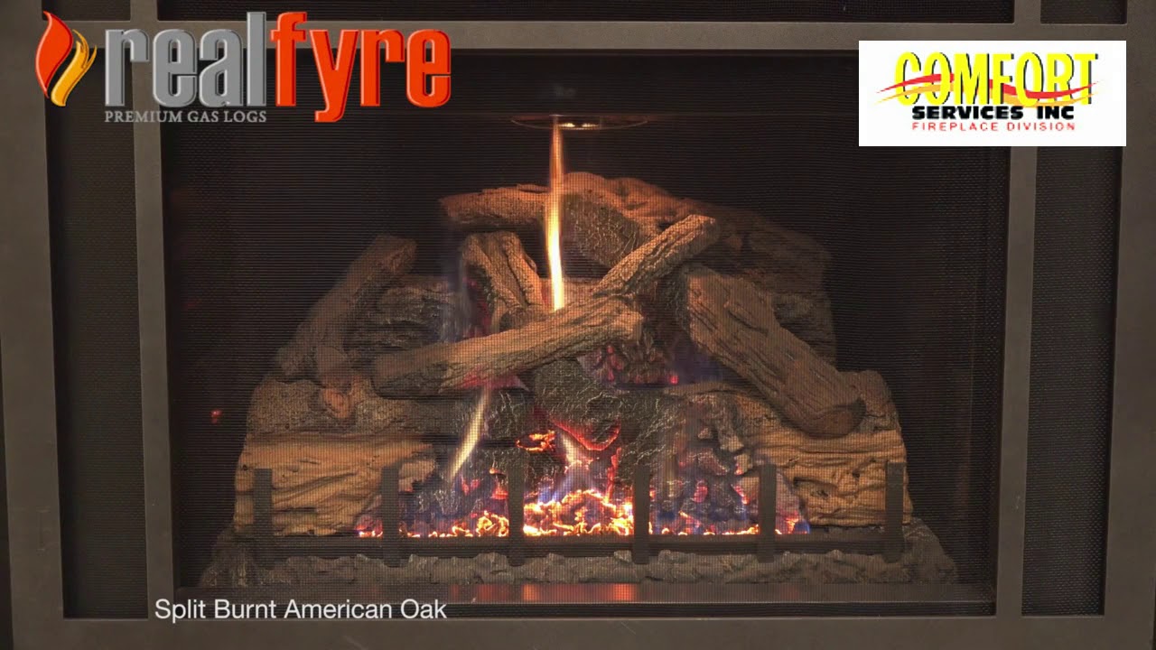 Comfort Services Inc Fireplace Division - Burnt Split American Logs in ...