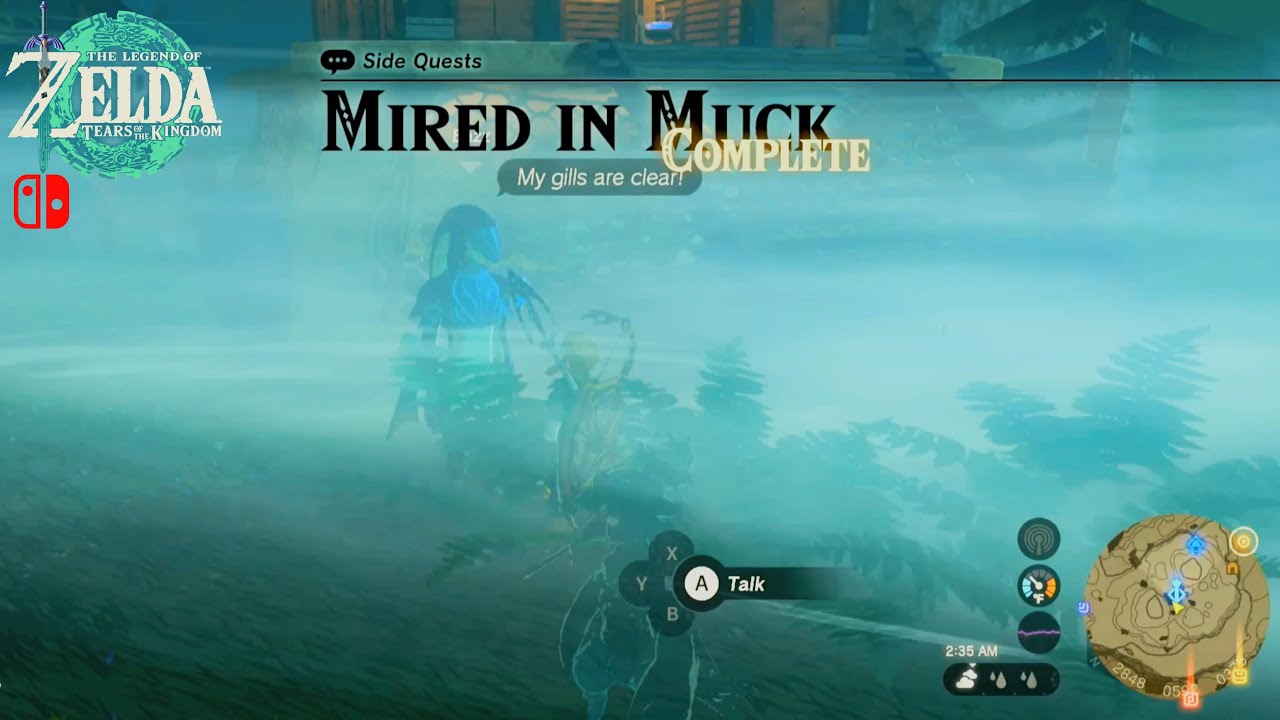 Legend of Zelda TOTK - Bazz Short Side Quests: Mired in Muck "Zora ...