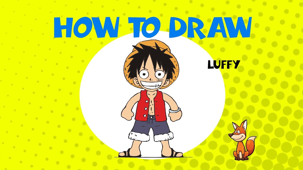 How to draw Luffy from One Piece - STEP BY STEP - DRAWING TUTORIAL ...