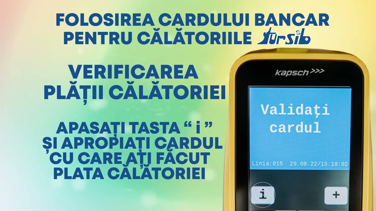 Validarea cardului bancar pentru călătoriile Tursib - YouTube
