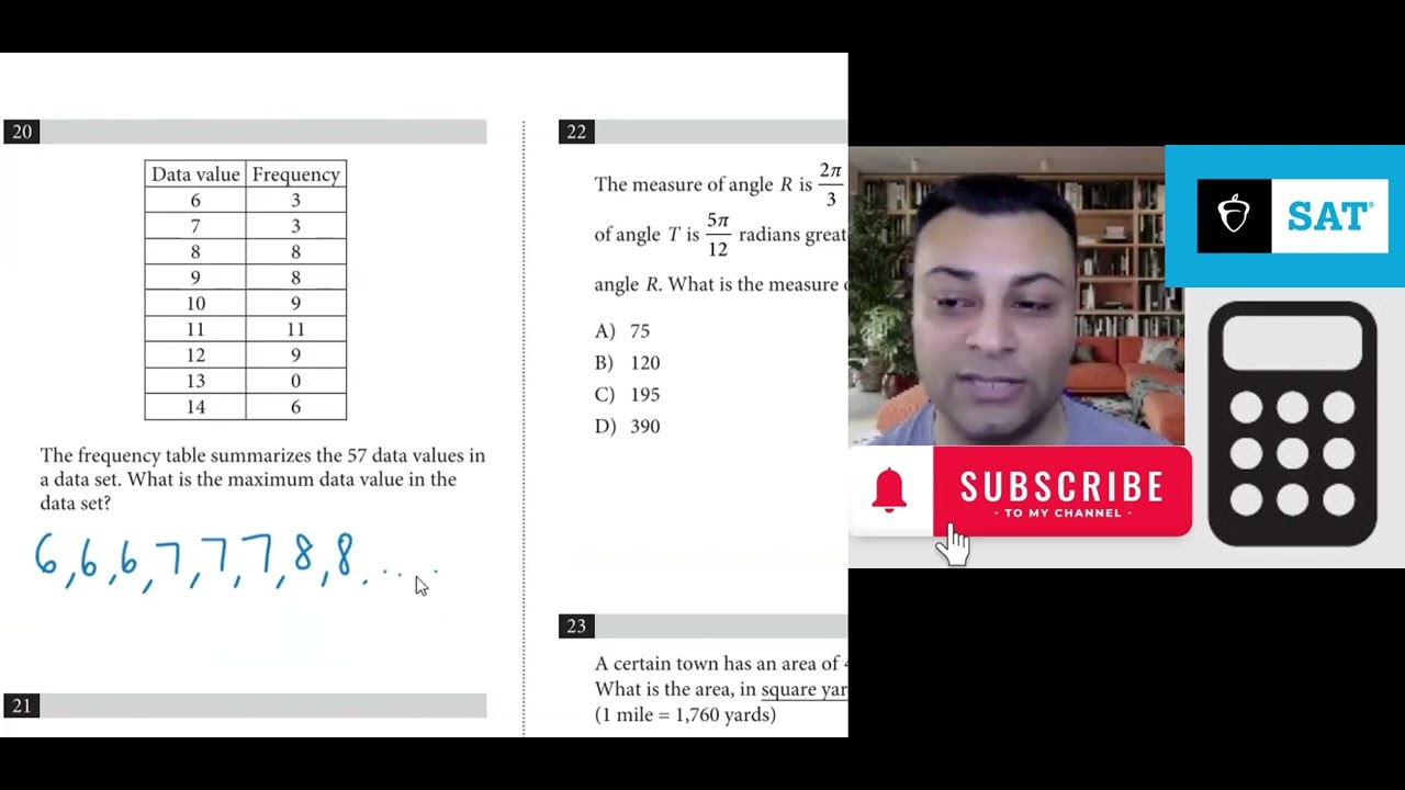 Q20 of Digital SAT Math Practice Test 1 Module 1 - YouTube