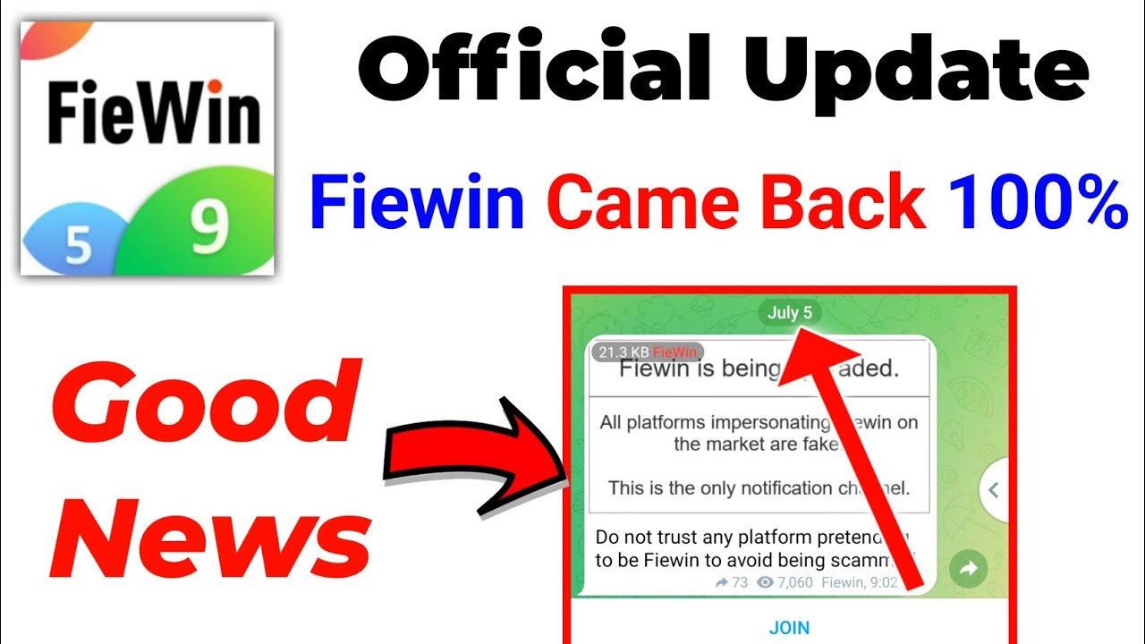 Good News for Fiewin User | Fiewin not opening problem solve, Fiewin ...