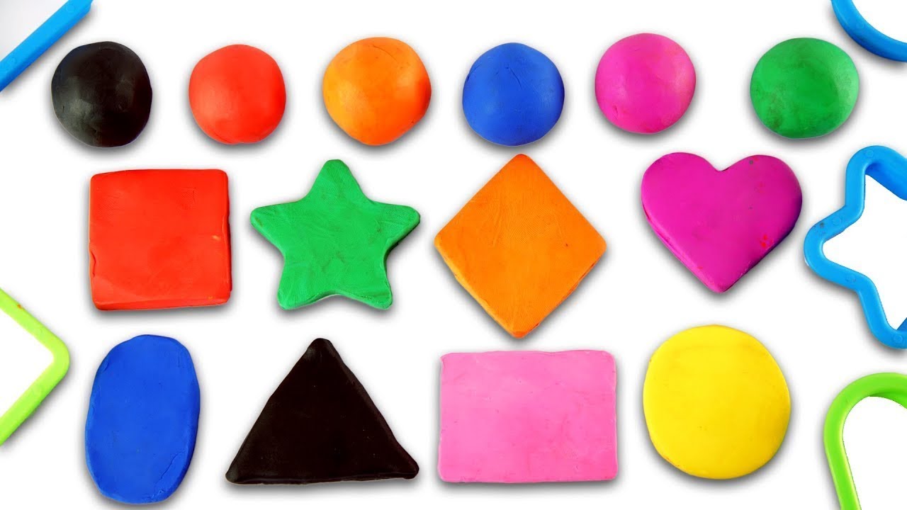 Learn Names of Shapes With Play Doh Colors + More Kids Videos - YouTube