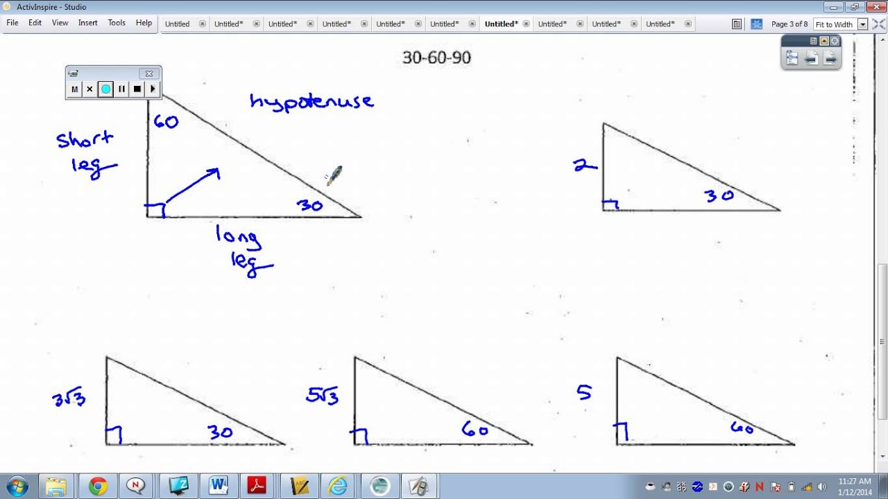 Special Right Triangle Notes - YouTube
