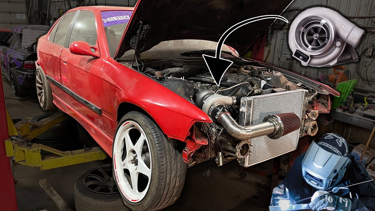 E36 M52 Turbo Downpipe Fabrication + 3076 Upgrade! - YouTube