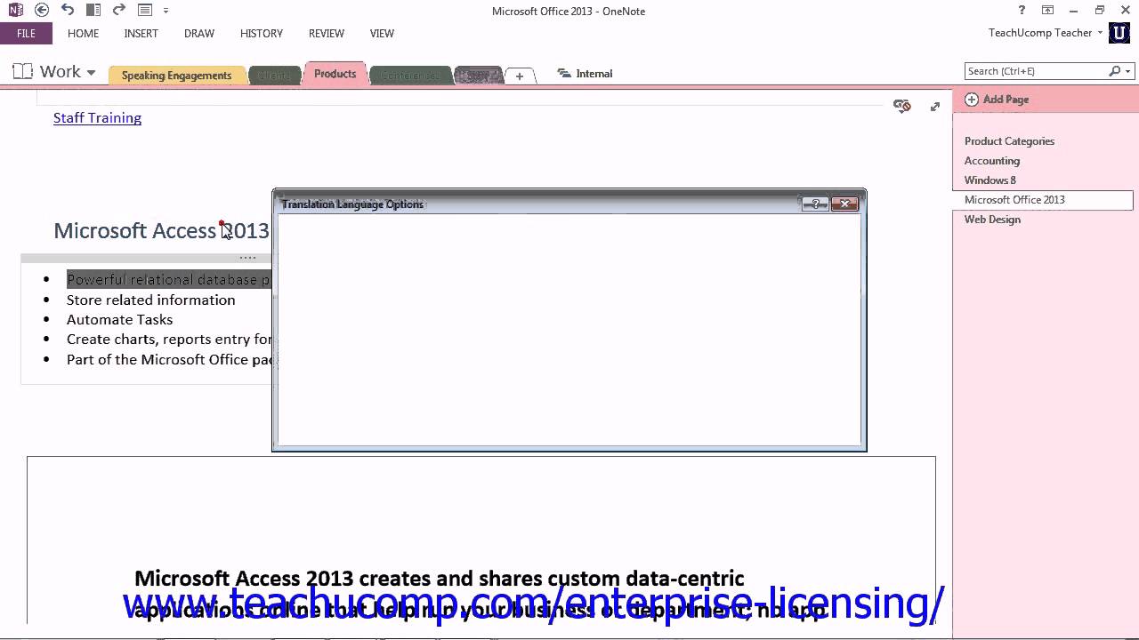 Microsoft Office OneNote 2013 Tutorial Researching with OneNote 13.3 ...