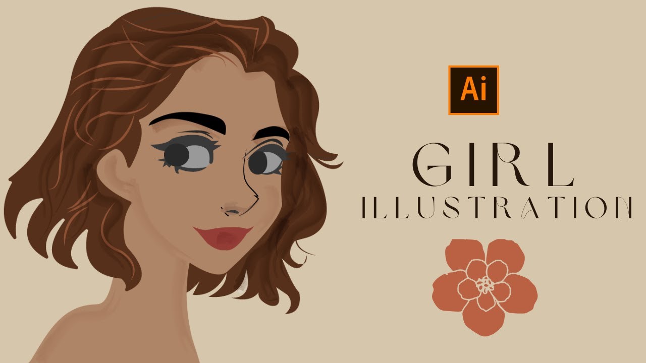 Girl Character Illustration || ADOBE ILLUSTRATOR TUTORIAL - YouTube