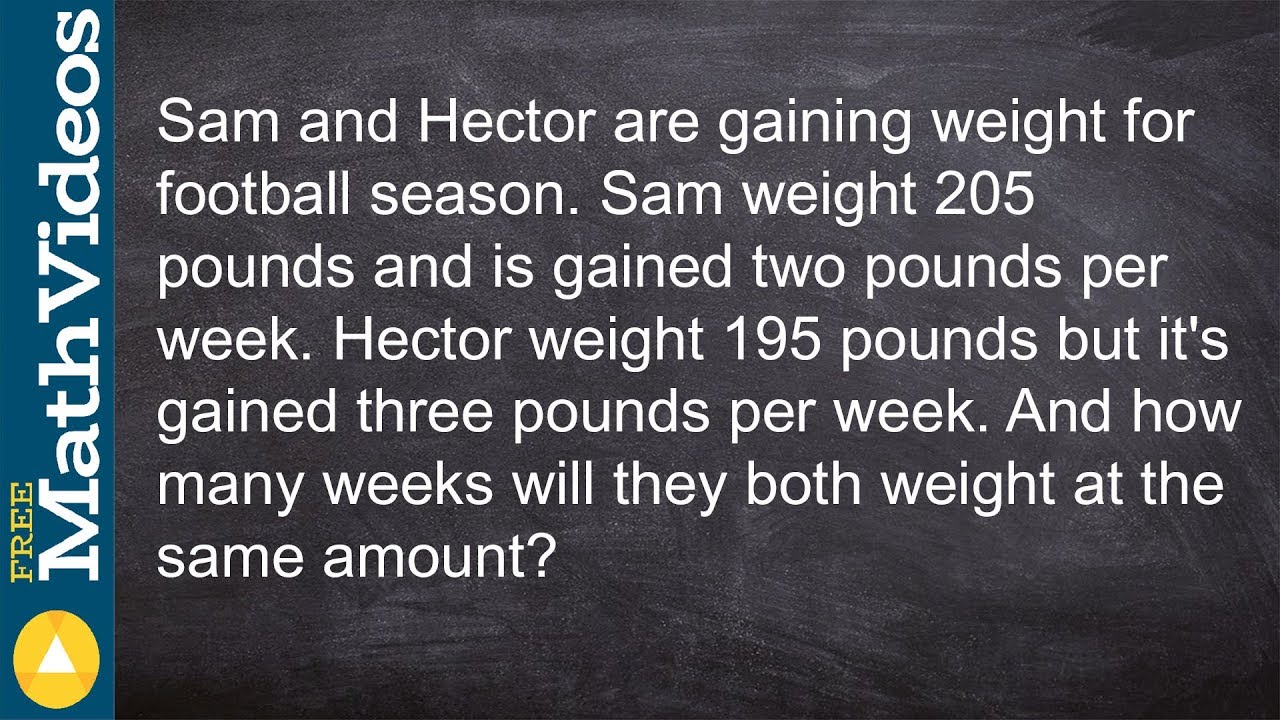 Word problems - when two equations will equal each other - Math test ...