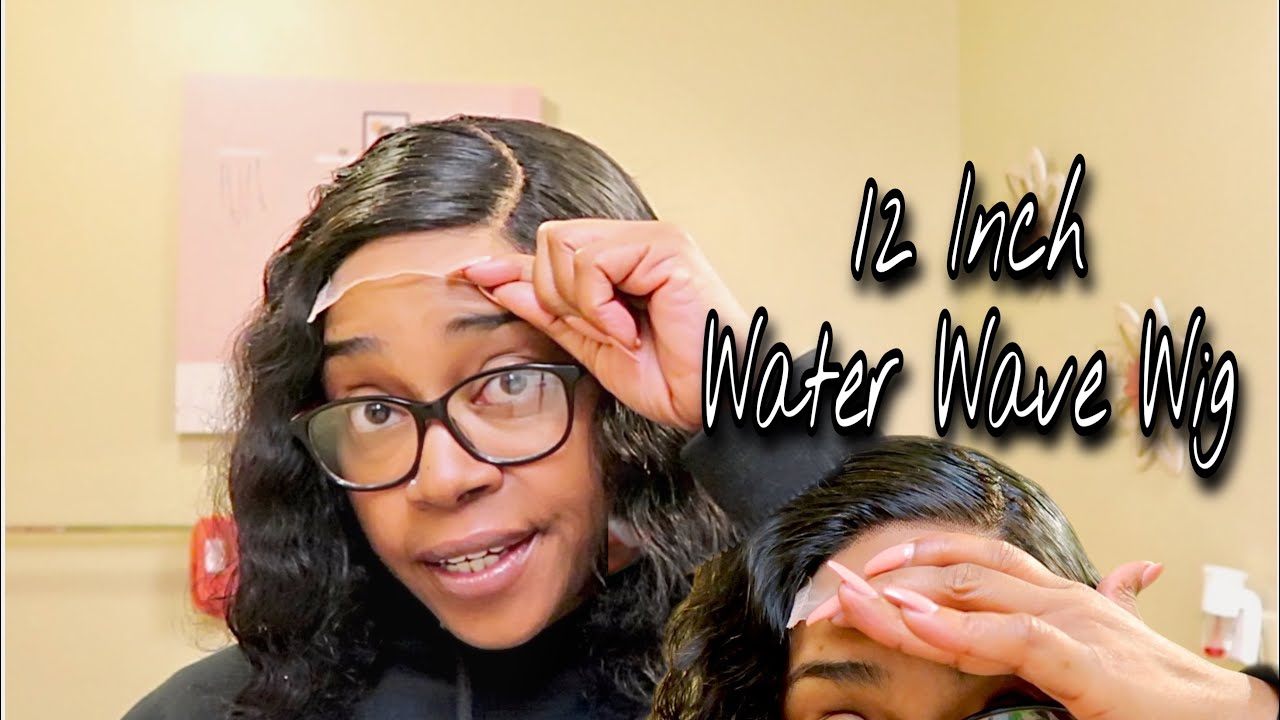 12 INCH WATER WAVE WIG | 4x4 CLOSURE WIG | LUVME HAIR | BEGINNER ...