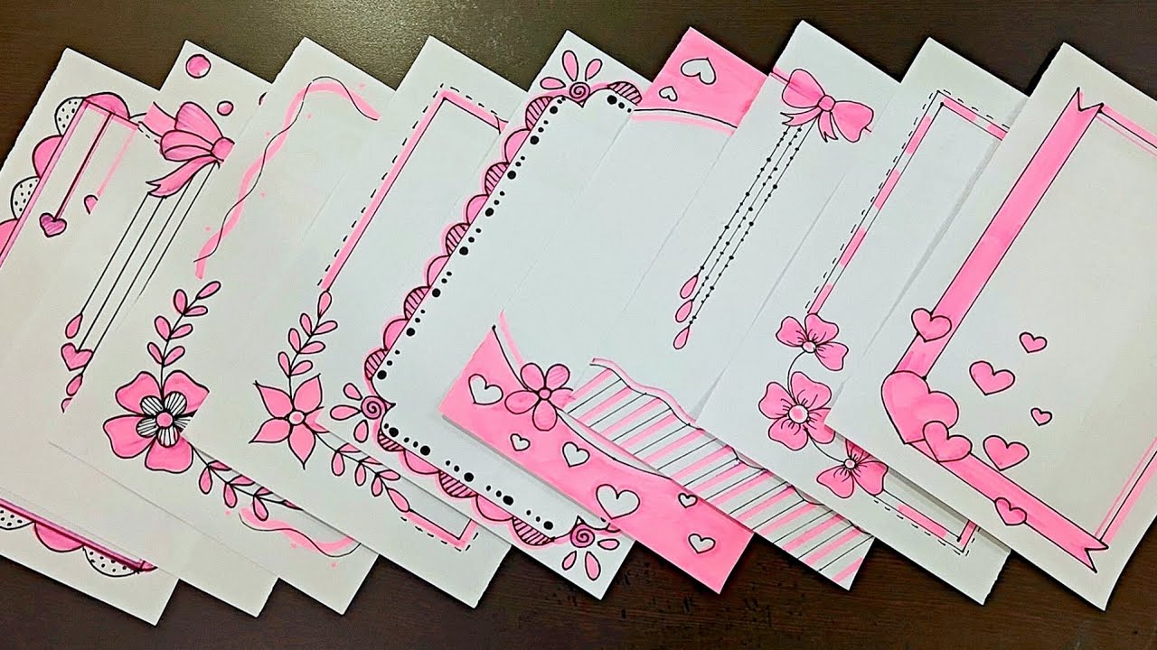 Easy project work designs|Project border designs|Assignment front page ...