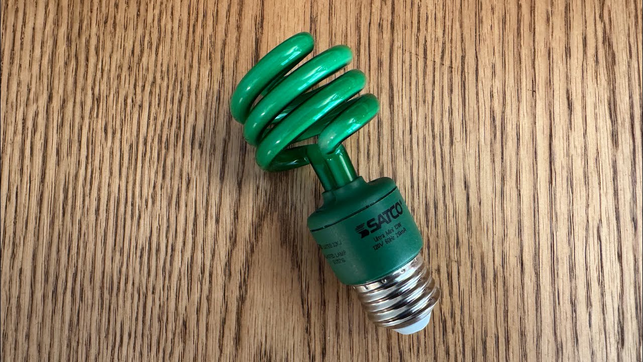 Satco 13watt Green CFL Light Bulb - YouTube